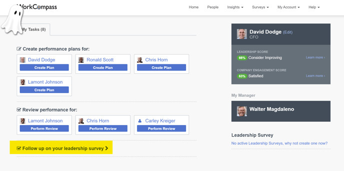 How do I send out a Leadership Survey?