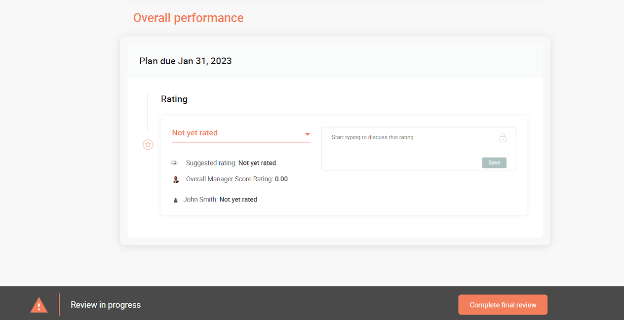 How do I complete a Final Review?